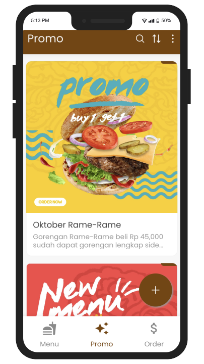 Template AppFibr | Cafe Menu
